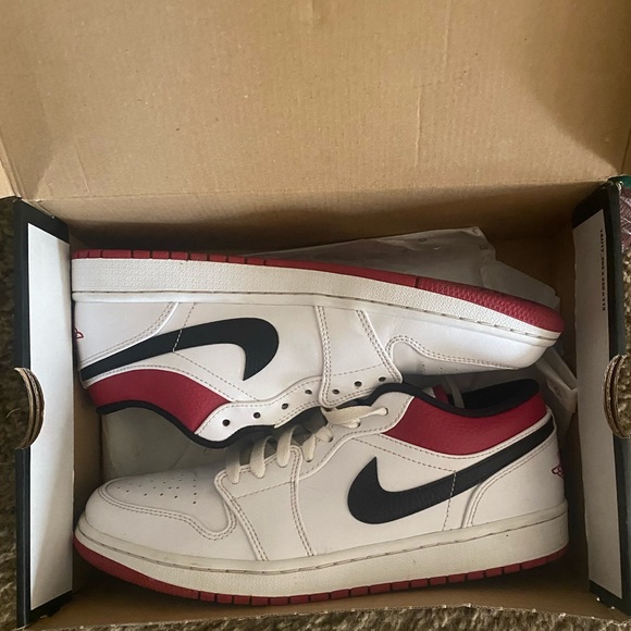 Jordan | Shoes | Jordan S Low Size 95 In Men Red White And Black | Poshmark